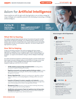 Artificial Intelligence (AI) Lawyers - Hire an AI Attorney | Axiom Law